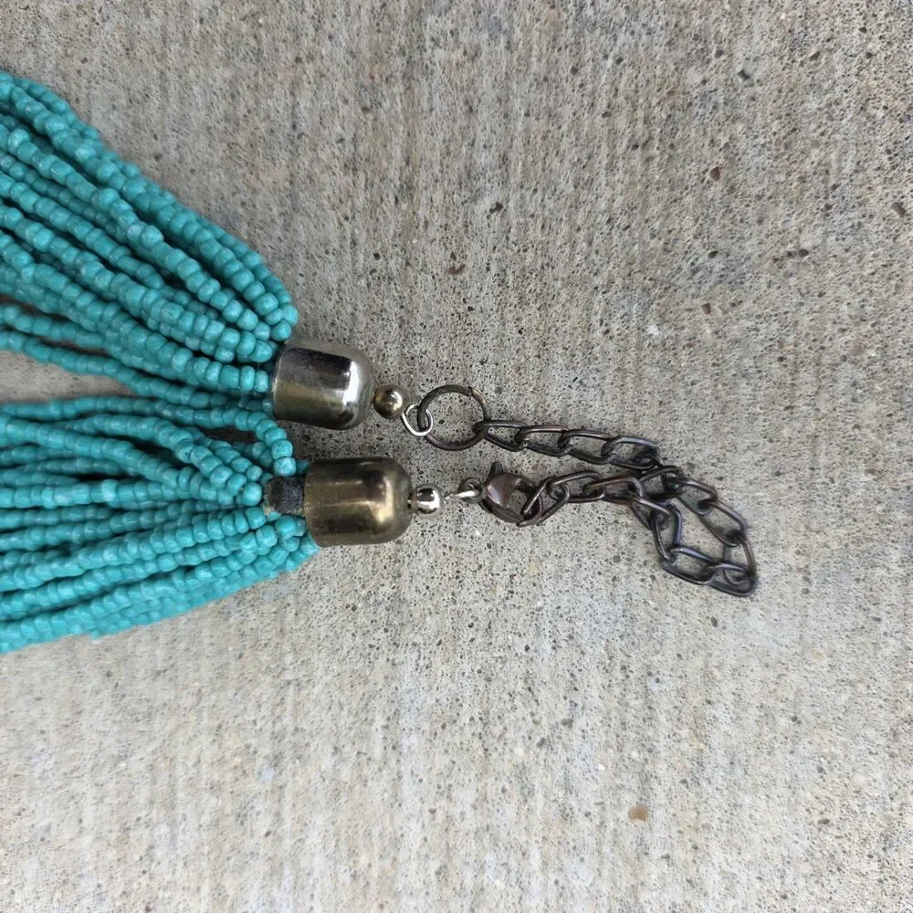 Unbranded | Jewelry | Multi Strand Coral Orange Turquoise Blue Glass ...